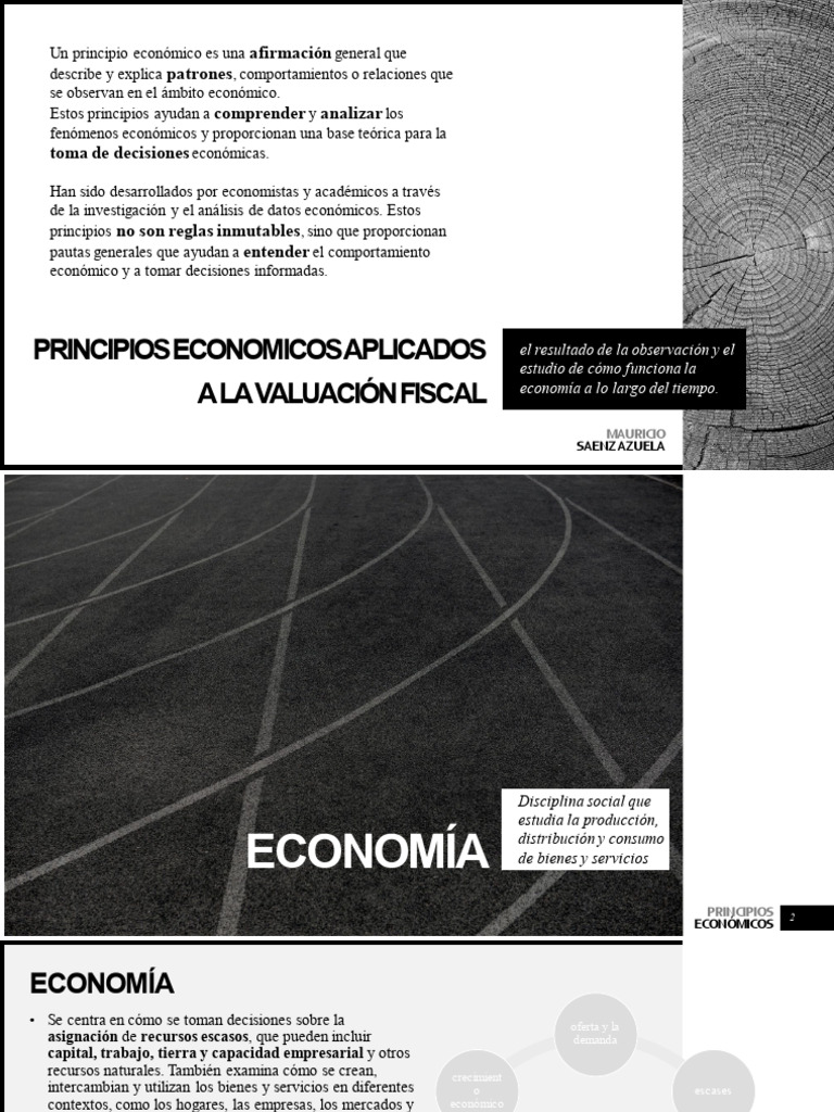 Principios Economicos Aplicados A La Valuación Fiscal 1 | PDF | Mercado (economía) | Ciencias ...