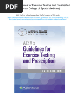 ACSM Preparticipation Screening Guidelines | PDF