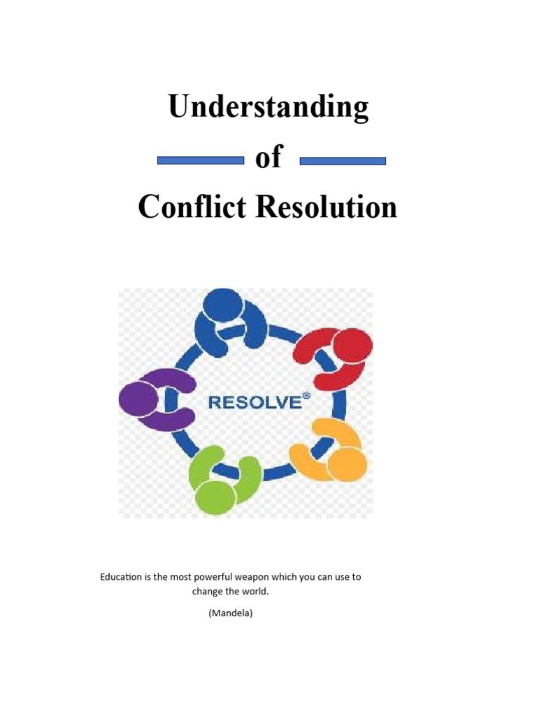 Understanding of Conflict Resolution - Book | PDF | Conflict (Process ...