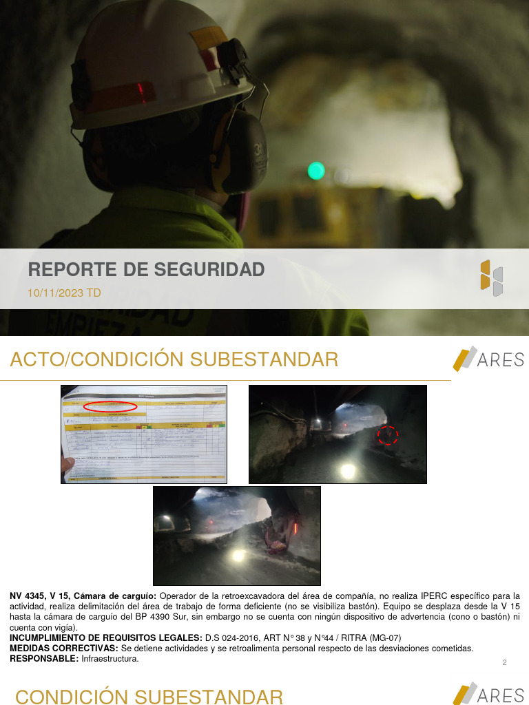 Actos Condiciones Subestandares 10-11-23 TD | PDF | Ciencia y ...