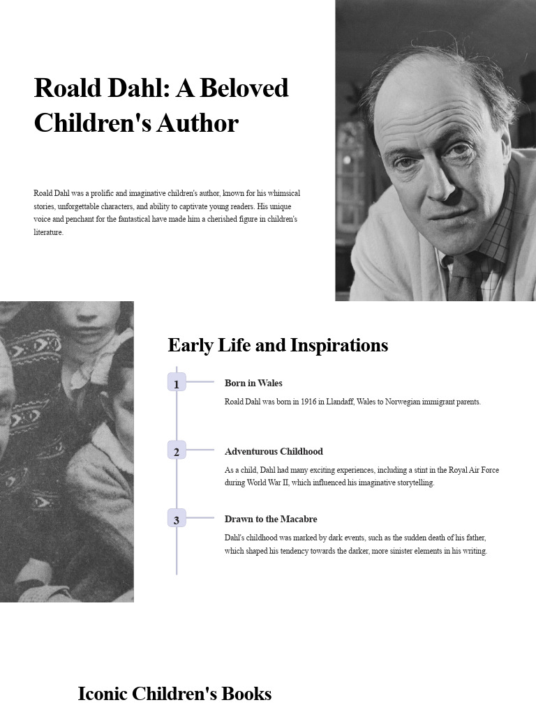 Roald Dahl A Beloved Childrens Author | PDF | Young Adult | General Fiction