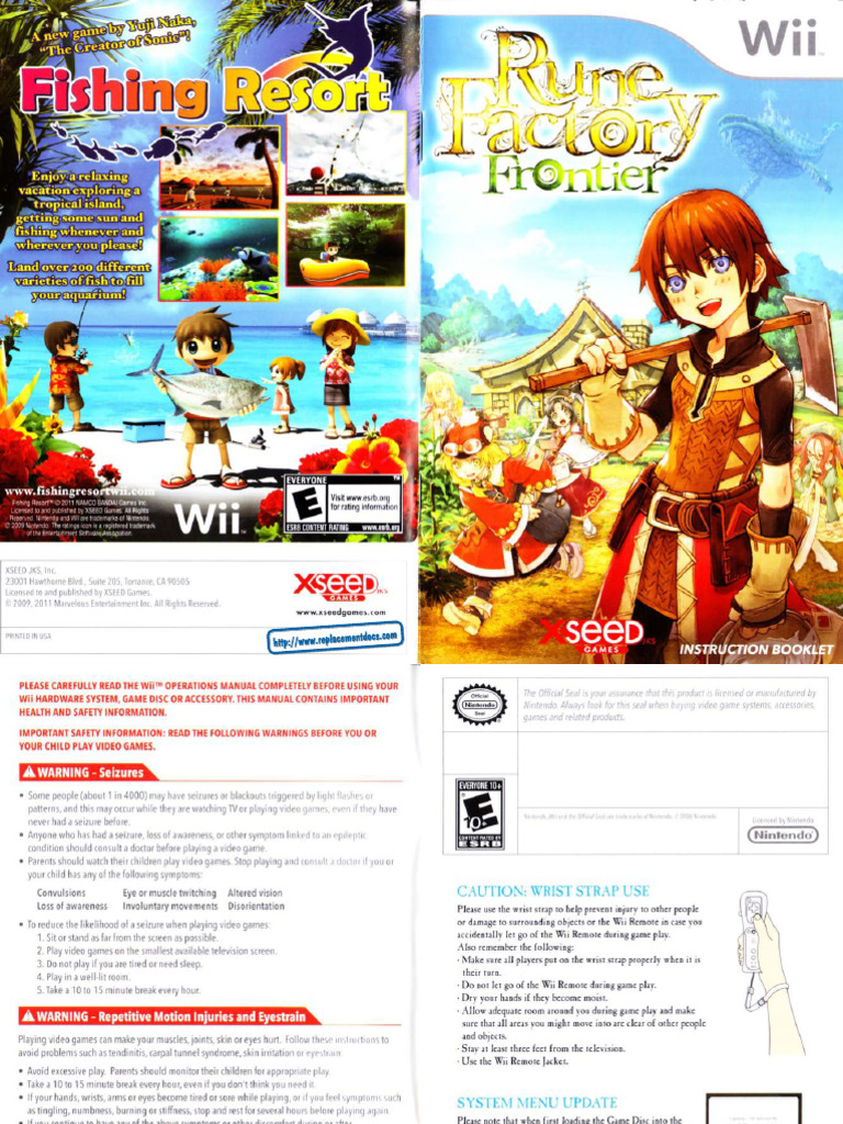 Rune Factory - Frontier - Manual - WII | PDF