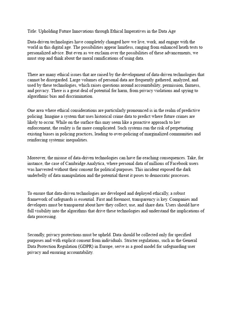 Module 6 | PDF | Privacy | Data Science