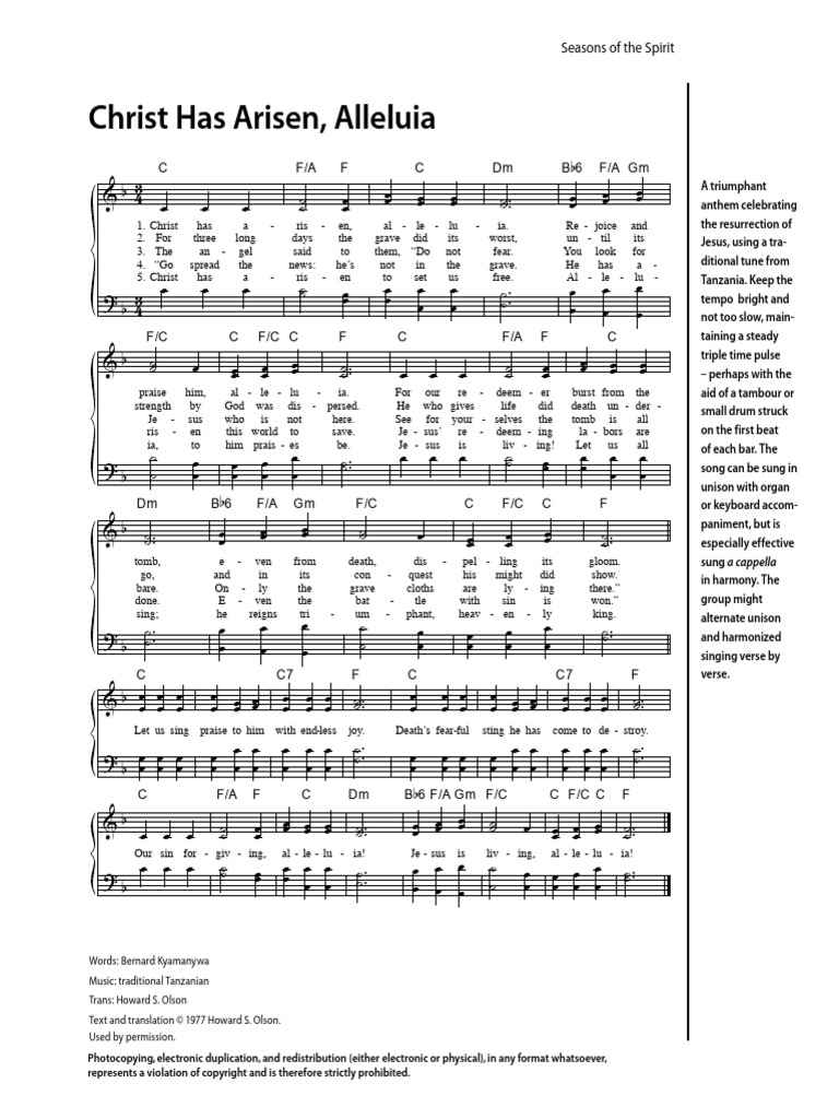 Christ Has Arisen Alleluia SM | PDF