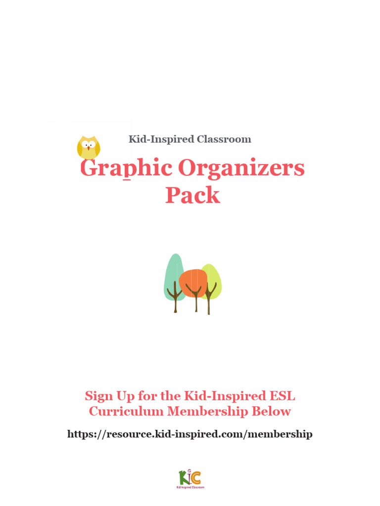 ESL Teaching Graphic Organizers Pack | PDF | English As A Second Or ...