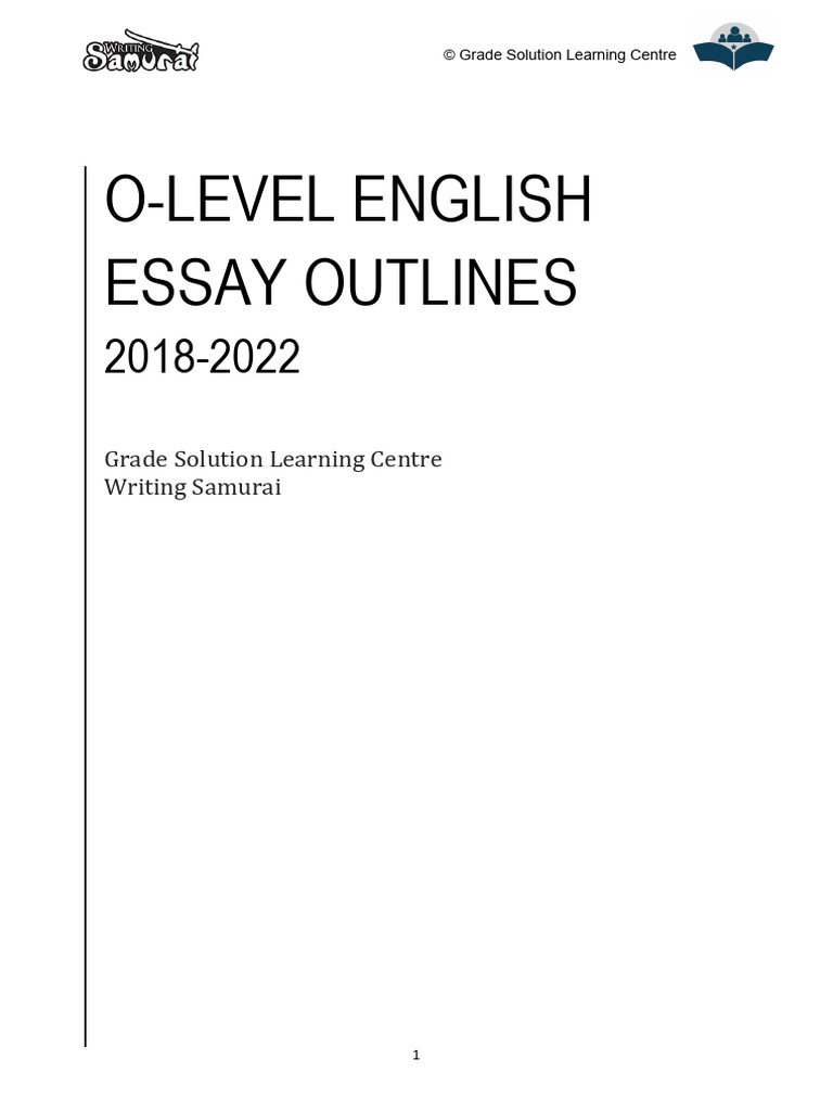Past Years O-Level English Essay Outlines | PDF | Advertising | Thought