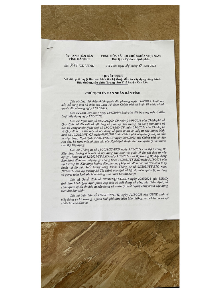 0. QĐ Phê duyệt Báo cáo KT-KT | PDF