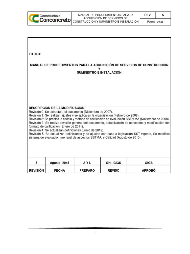 MANUAL DE PROCEDIMIENTOS PARA LA ADQUISICI+ôN DE SERVICIOS | PDF