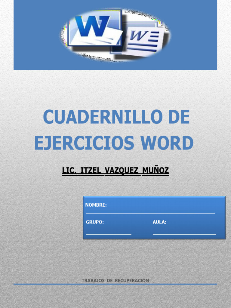 Cuadernillo de Word | PDF | Microsoft Word | Archivo de computadora
