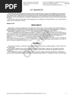 USP 41: Balance Calibration Guidelines | PDF | Weighing Scale | Weight