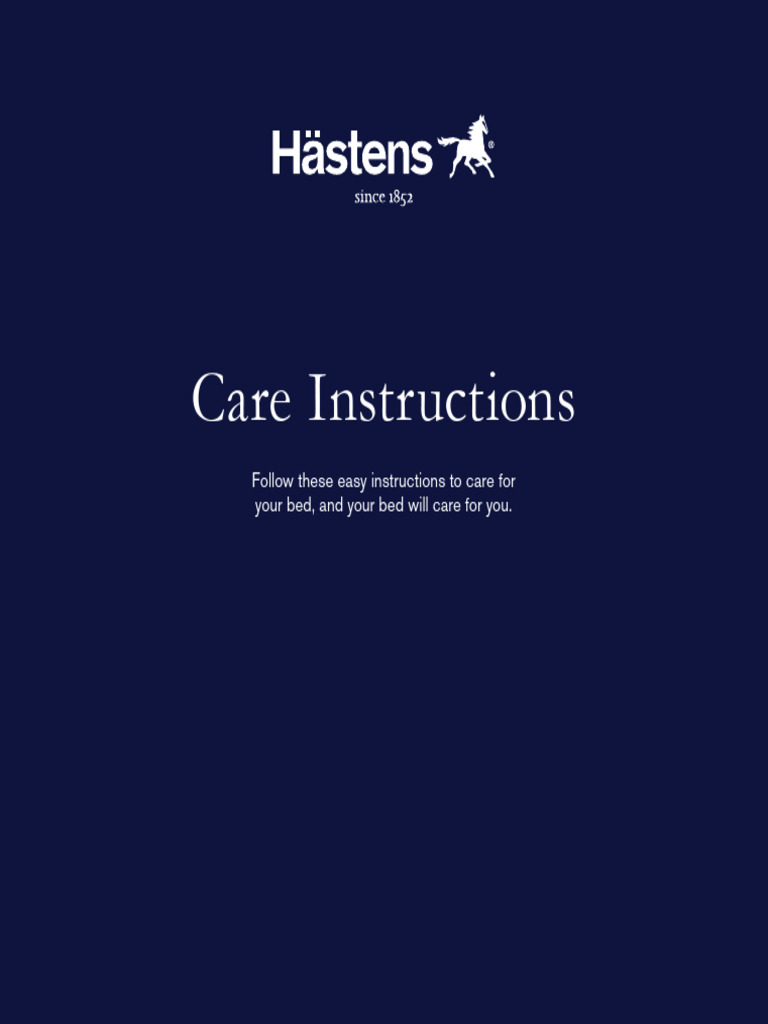 Care_Instructions_EN | PDF | Mattress | Screw
