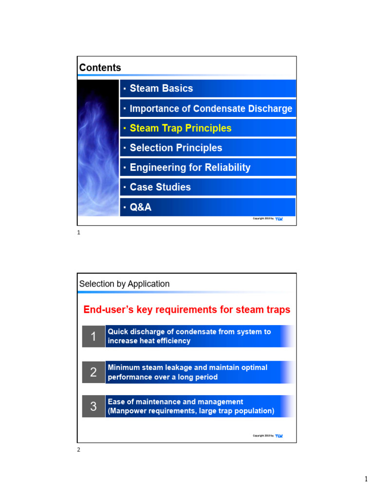Steam Traps Principles Pdf Valve Steam