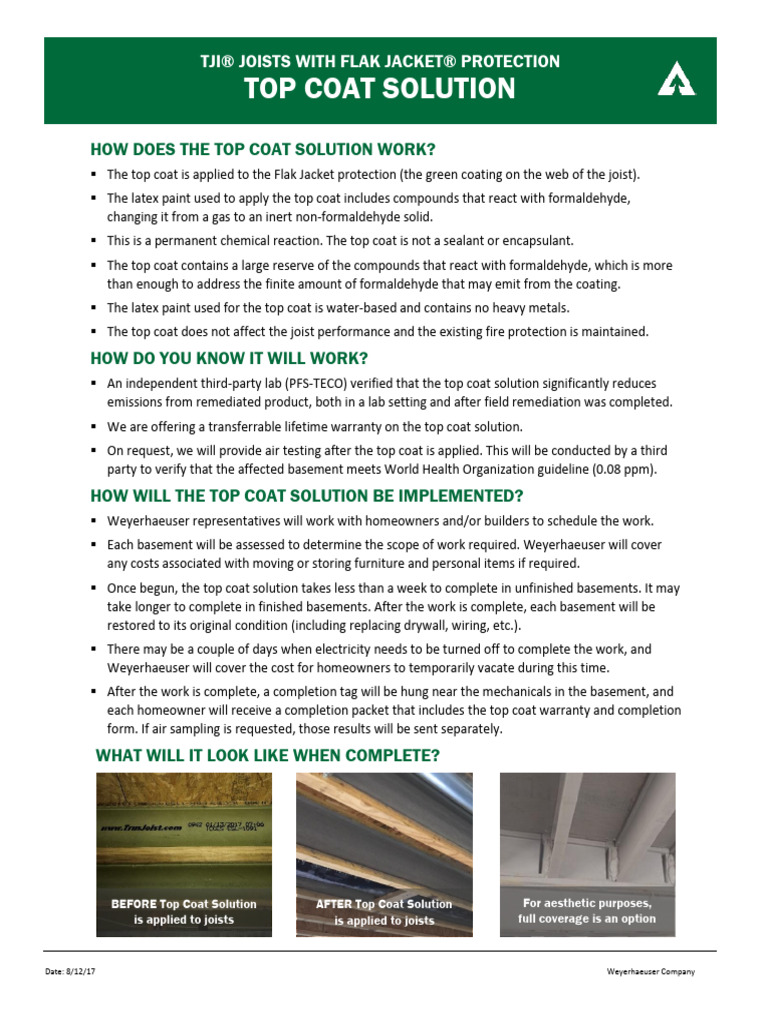 FJ Top Coat Overview | PDF | Formaldehyde | Materials