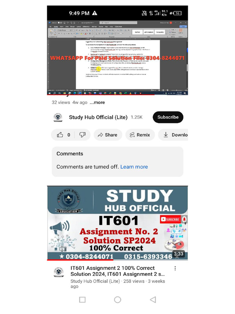 It601 GDB Solution 2024 | PDF