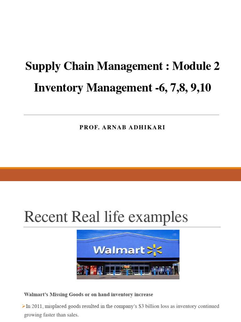 SCM_Inventory Policies-class 6, 7,8,9,10 | PDF | Inventory | Economies ...