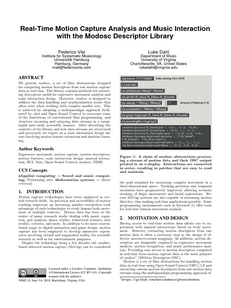 Modosc NIME 2018 | PDF | Parameter (Computer Programming) | Data