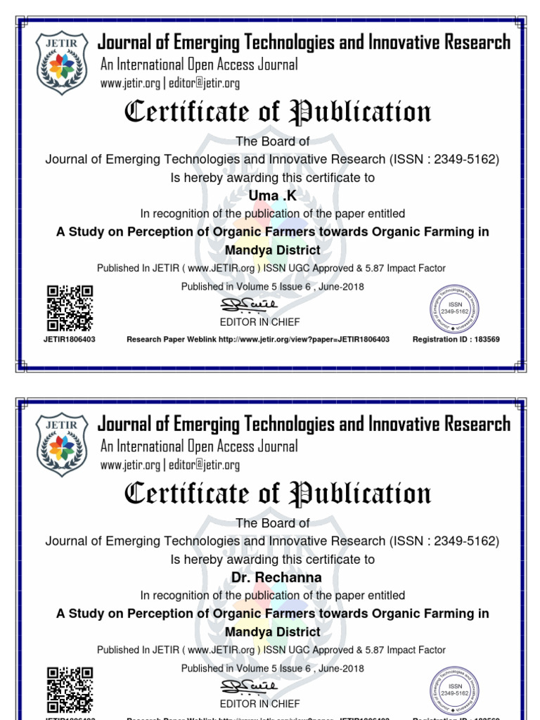 Article 2 JETIR1806403 Certificate 2 | PDF
