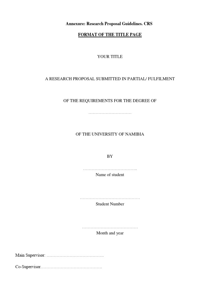 Annexure - Research Proposal Guidelines 1 | PDF | Data | Methodology