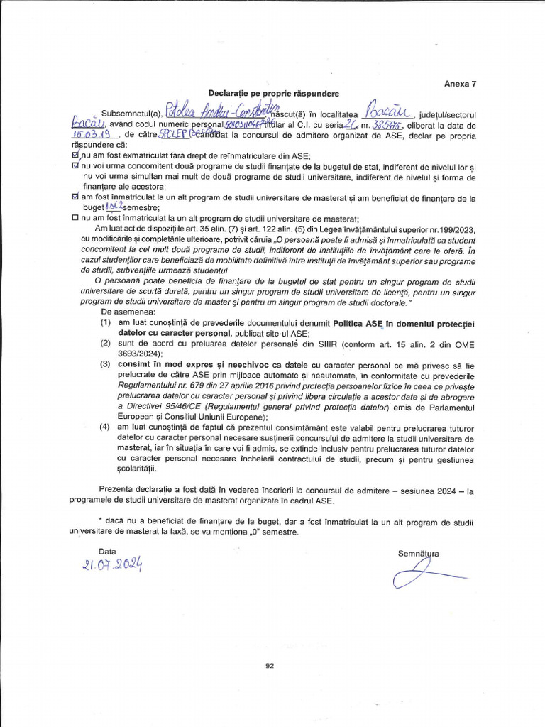 Anexa 7 | PDF