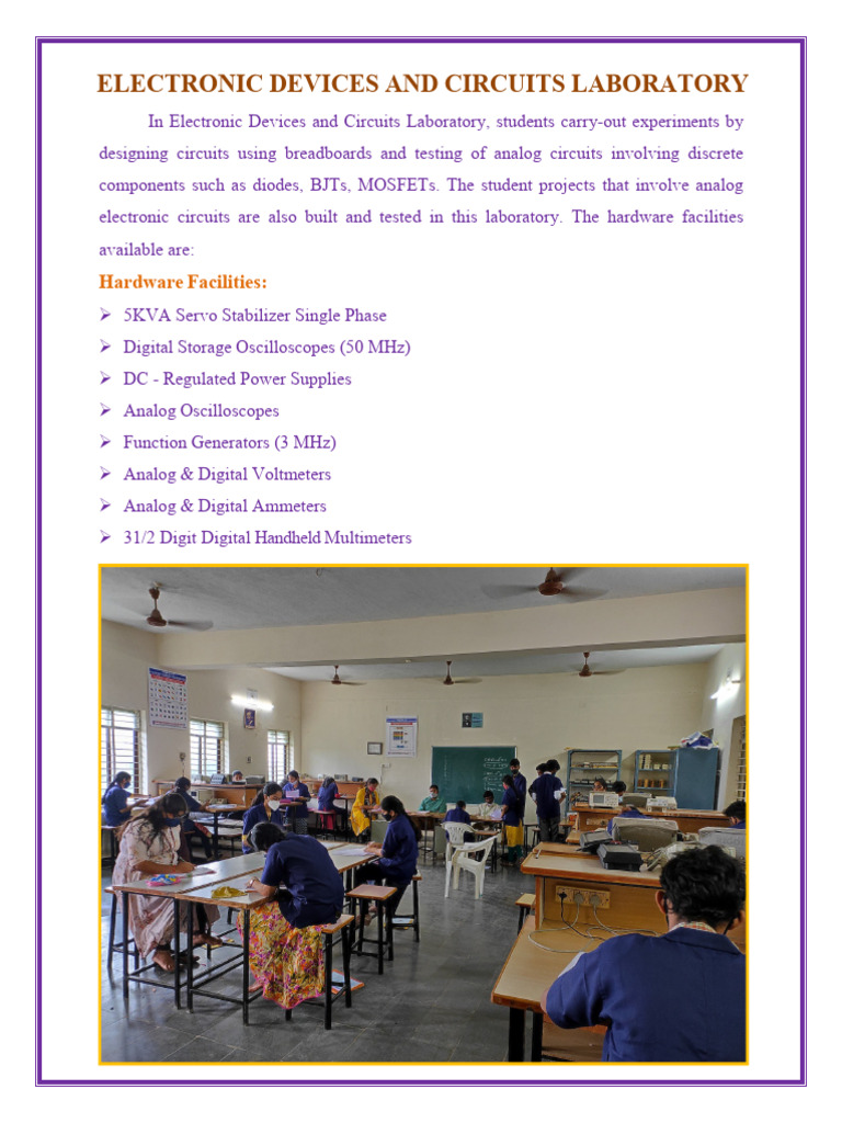 Electronic Devices and Circuits Laboratory | PDF