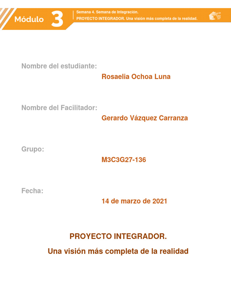 Modulo 3 Proyecto Integrador | PDF | Violencia | La violencia contra las mujeres