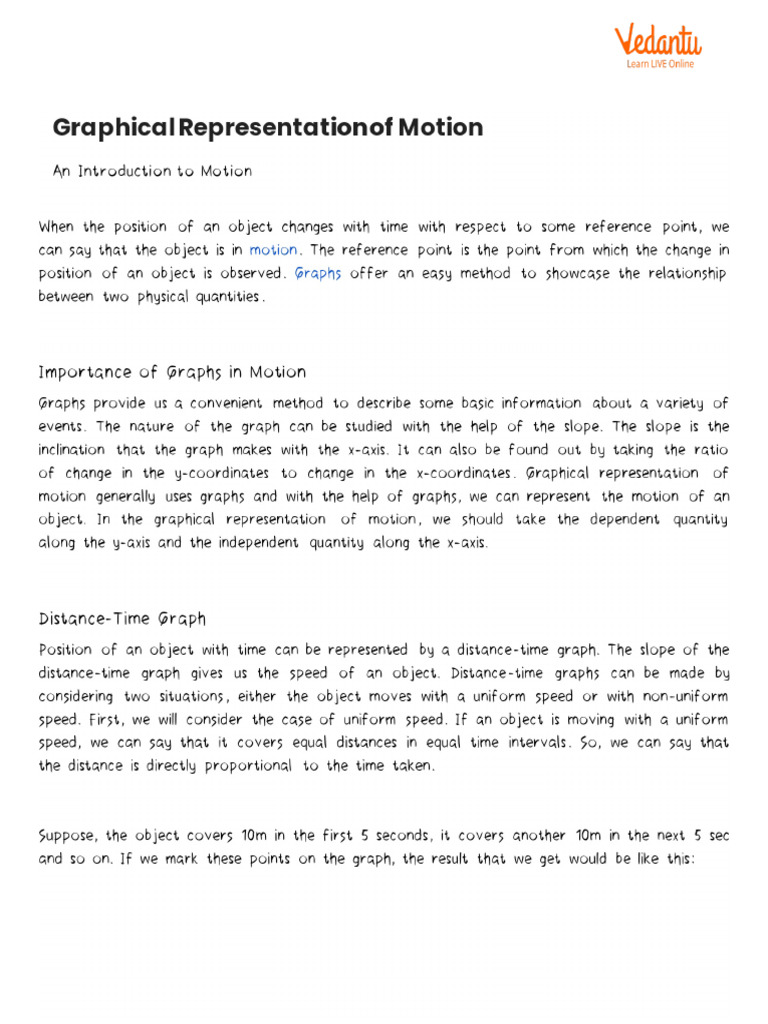 Graphical Representation of Motion | PDF
