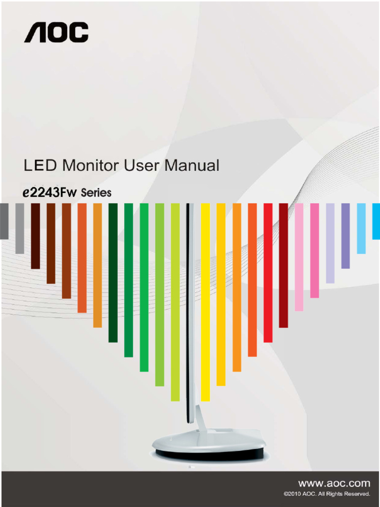Monitor AOC E2243 | PDF | Computer Monitor | Ac Power Plugs And Sockets