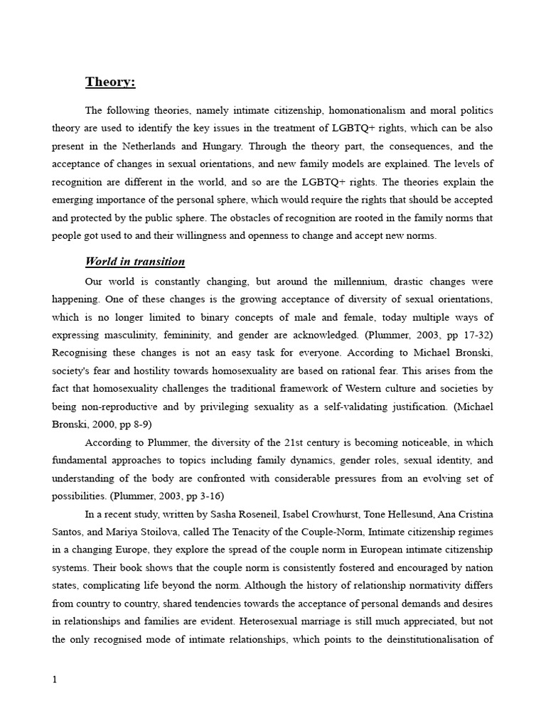 Theory Final Pdf Homosexuality Gender