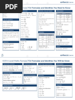 BICEN Maths Equation Revision Sheet | PDF | Trigonometric Functions | Sine