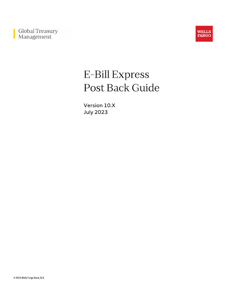 Wells Fargo API for E-Bill PostBack | PDF Wells Fargo API for E-Bill PostBack | PDF