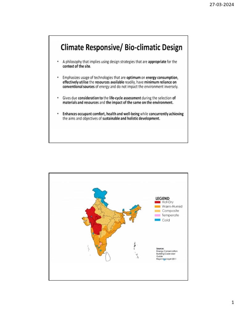 Climatology L4 - Climate Responsive Architecture - 15.03.24 | PDF ...