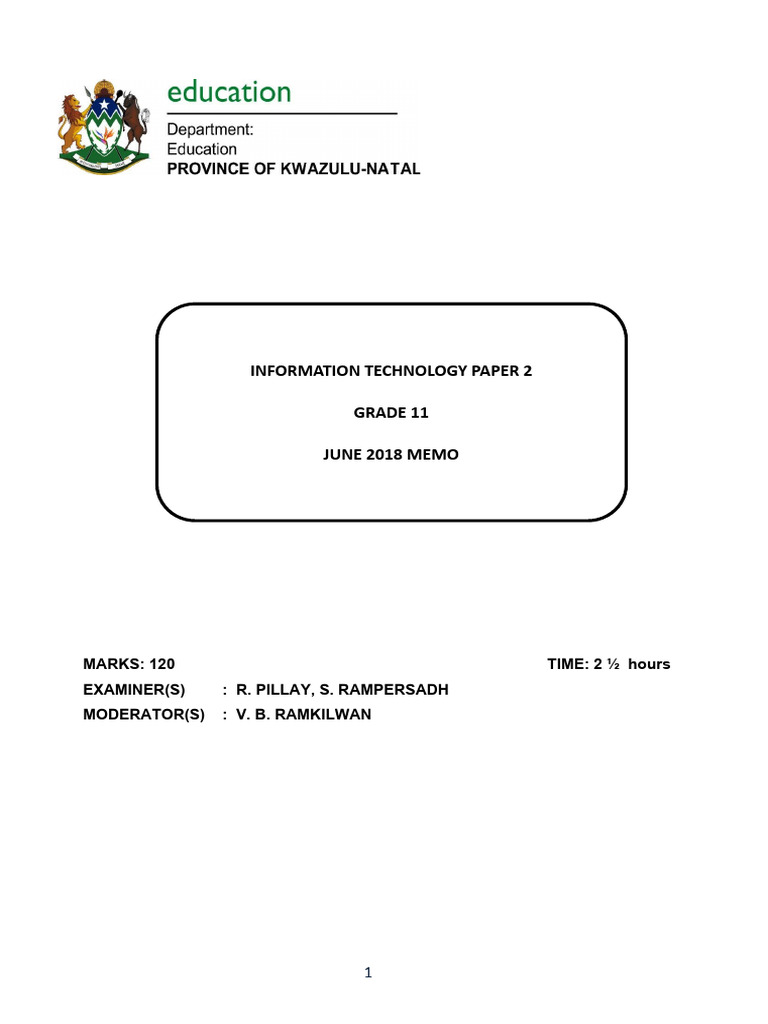 It June P2 Memo | PDF | Malware | Computer Network