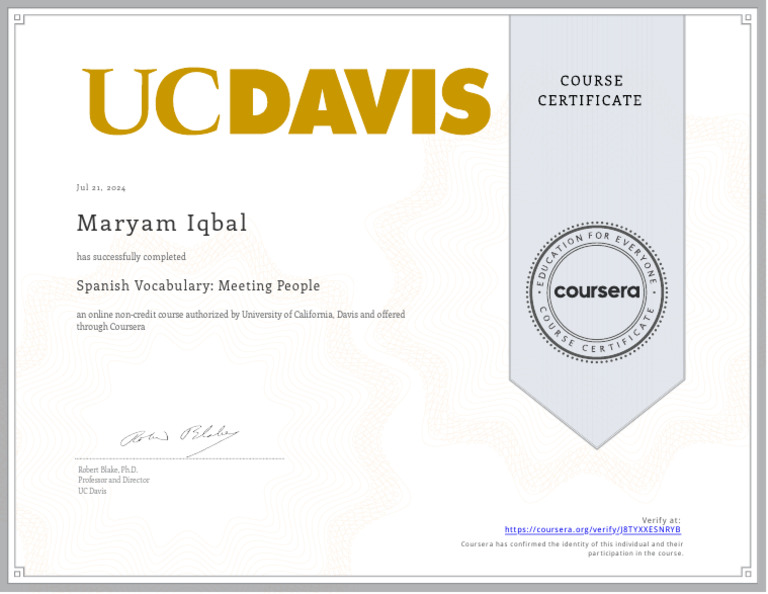 Coursera Certificate | PDF