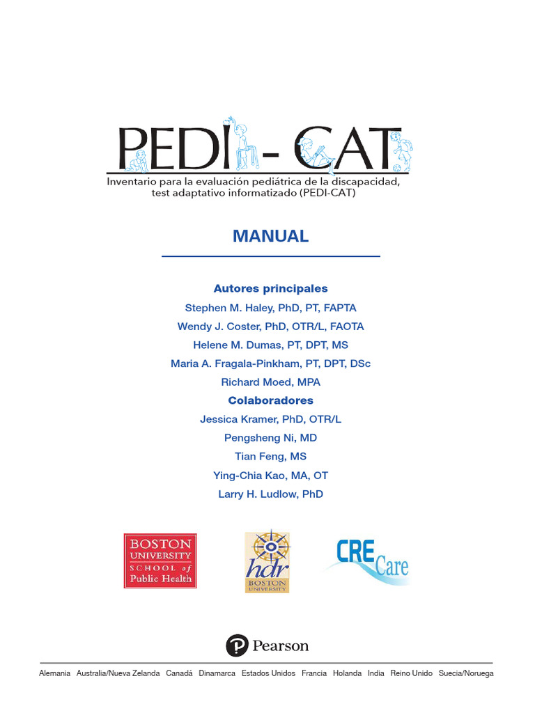 PEDI-CAT Manual Español | PDF | Terapia física | Espectro autista