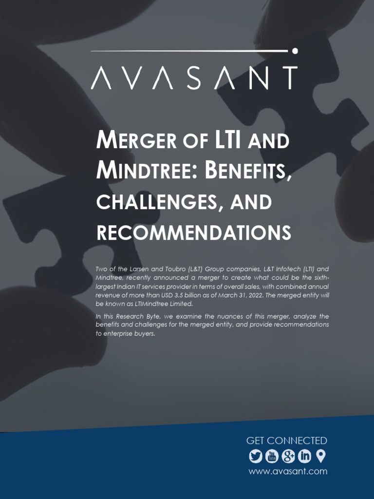 Merger of LTI and Mindtree Benefits Challenges and Recommendations ...