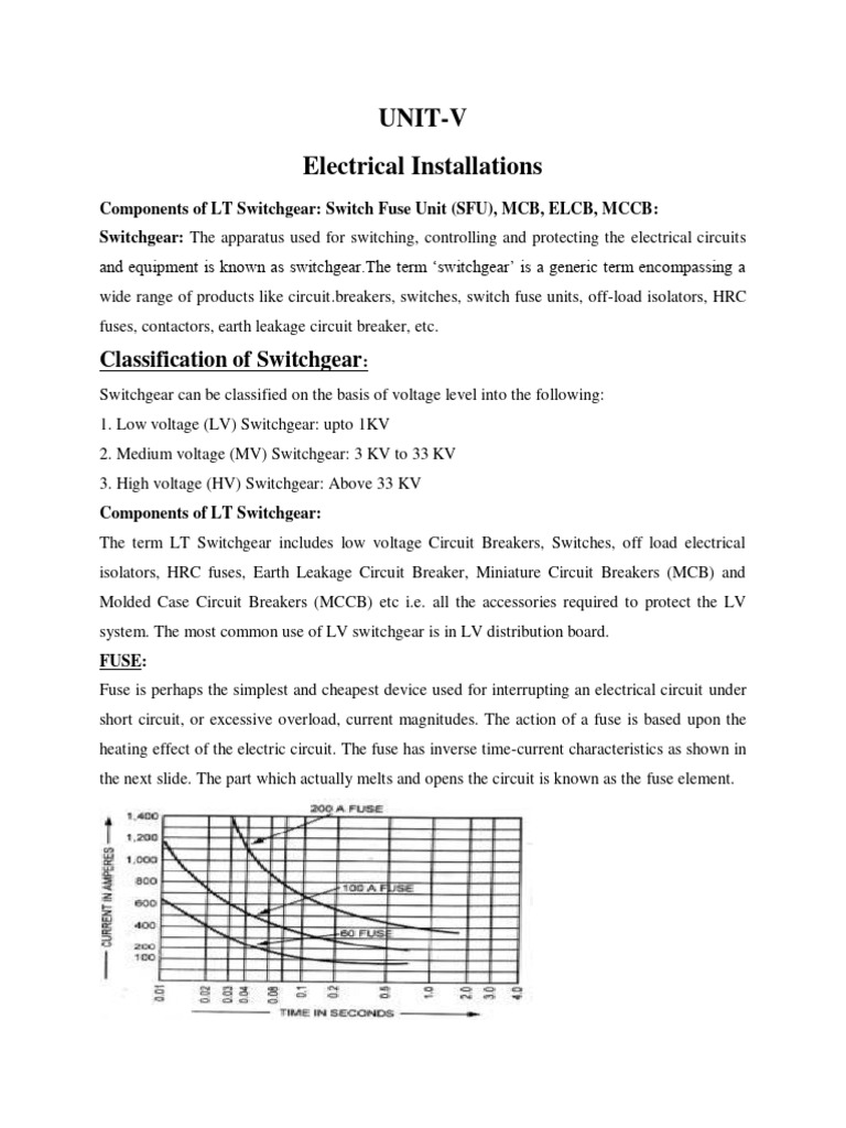 Unit V Nots Pdf Fuse Electrical Rechargeable Battery