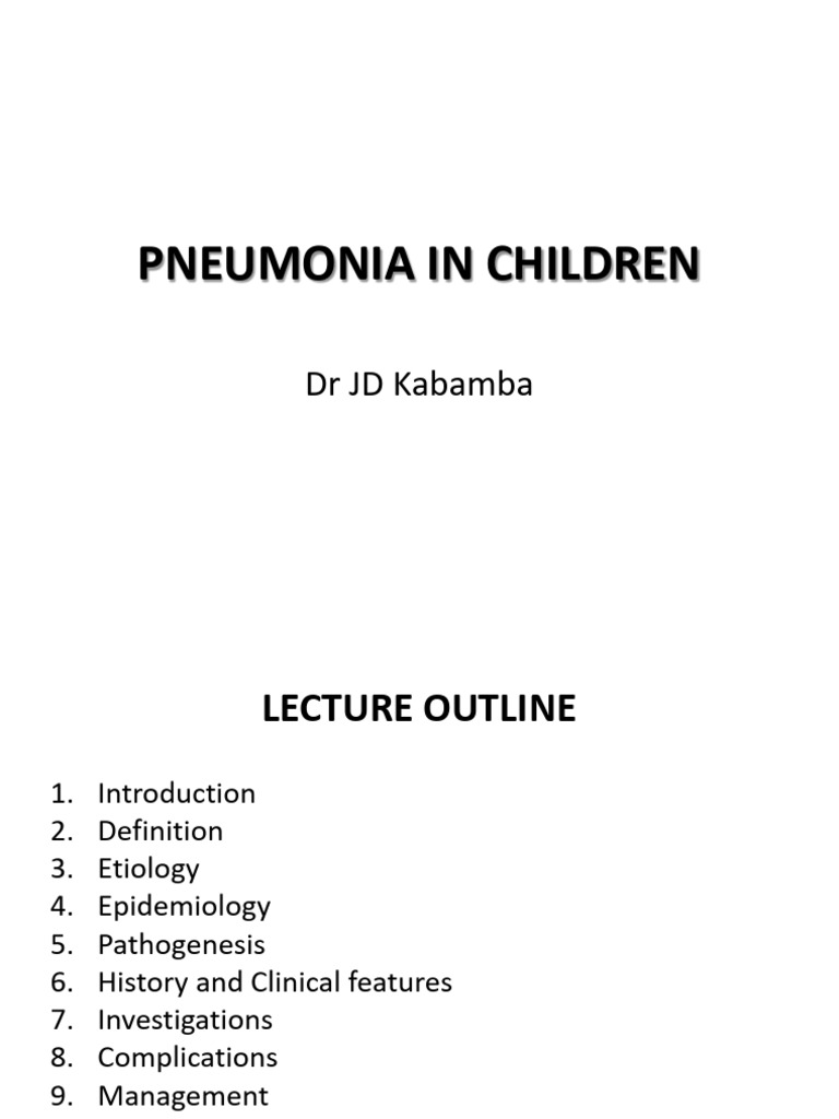 Pneumonia in Children | PDF | Pneumonia | Streptococcus