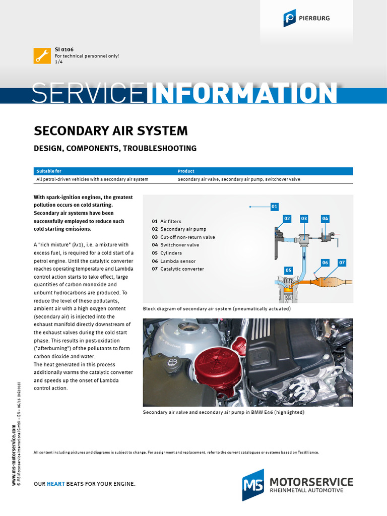 Secondary Air System Guide: Design & Troubleshooting | PDF | Vehicle ...