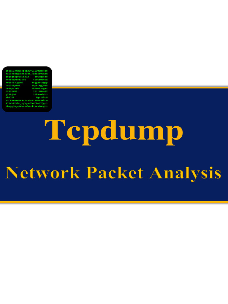 Tcp Dump Network Packet Capture Pdf Transmission Control Protocol Port Computer Networking 0390