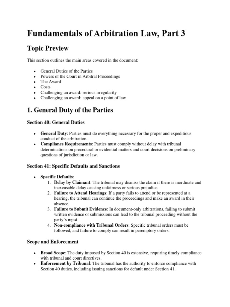 Fundamentals of Arbitration Law | PDF | Arbitration | Tribunal