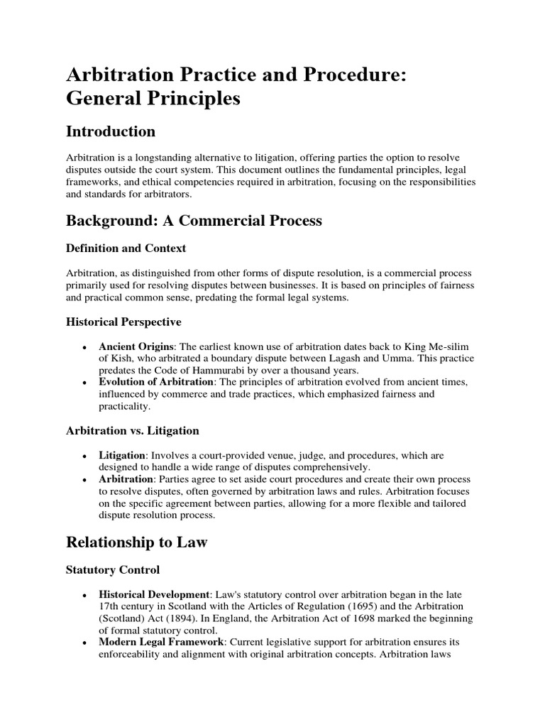 Principles of Arbitration Practice | PDF | Arbitration | Equity (Law)