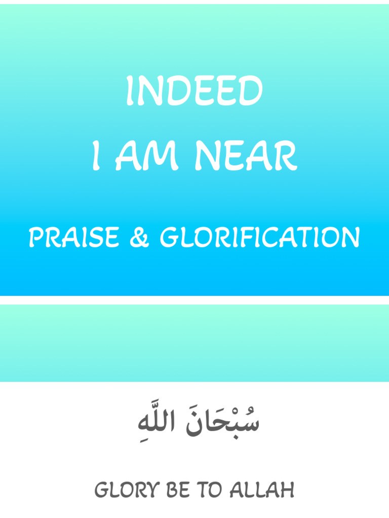 Praise and Glorification | PDF | Glory (Religion) | God In Islam