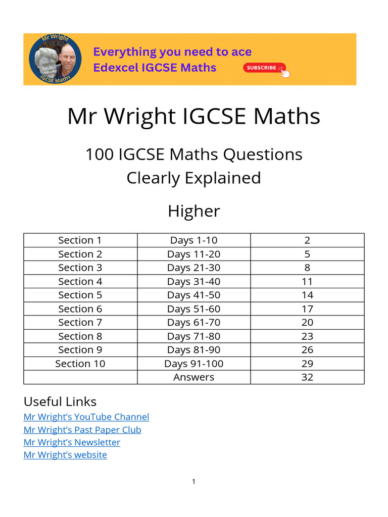 100 Igcse Maths Questions Clearly Explained Download Free Pdf Mathematics
