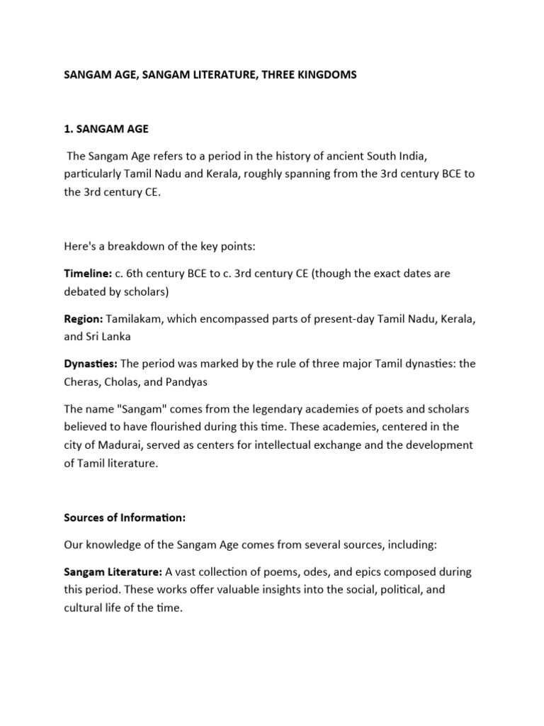 Ancient Tamil Kingdoms & Literature | PDF | Tamils | Tamil Literature