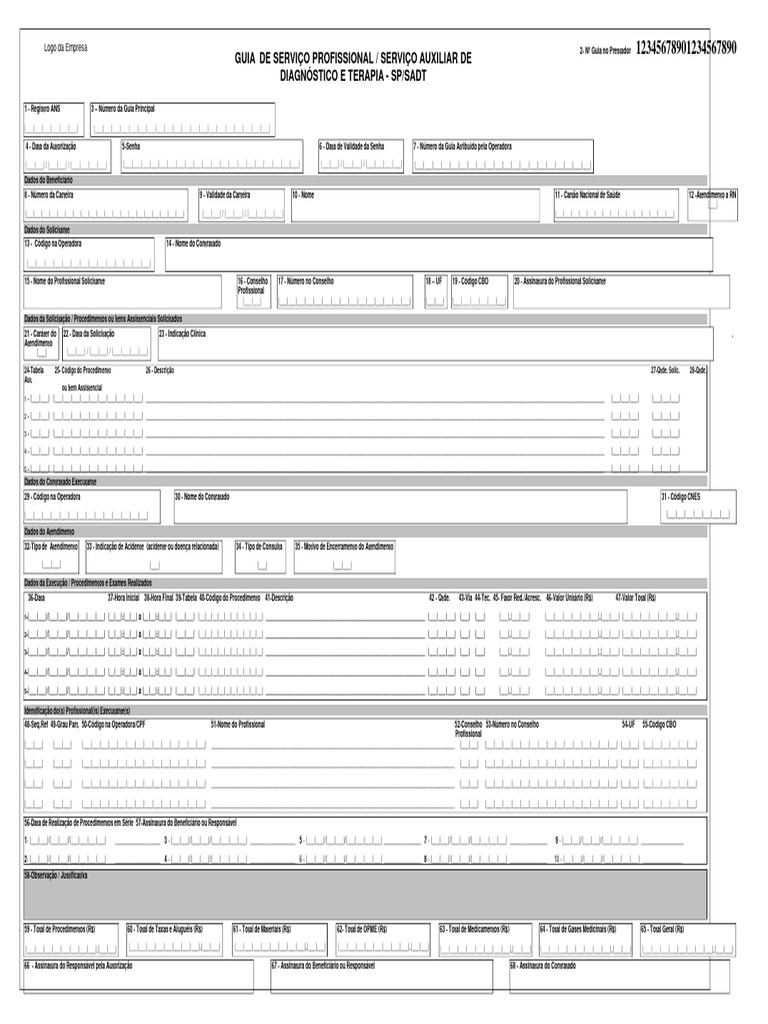 Guia de SP SADT | PDF | Sistema de saúde | Remédio