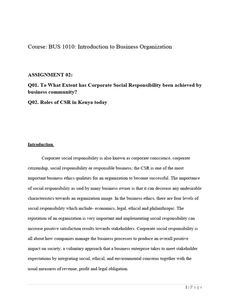 Introduction CSR | PDF | Corporate Social Responsibility | Business Introduction CSR | PDF | Corporate Social Responsibility | Business