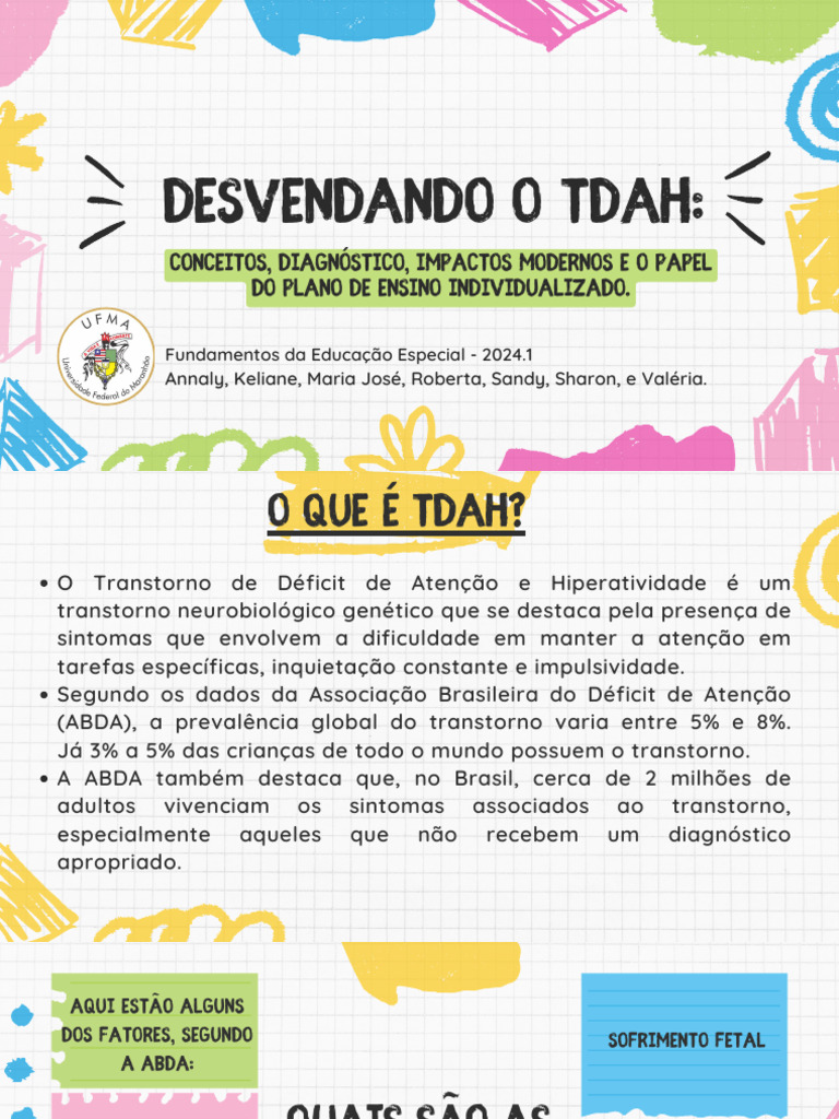 TDAH: Diagnóstico e Impactos na Educação | PDF | Transtorno de déficit ...