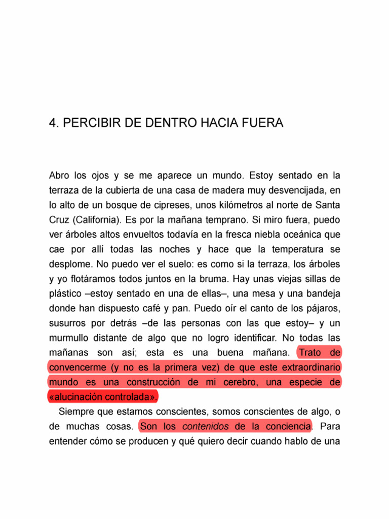 2c - Seth - Percibir de Dentro Hacia Fuera | PDF | Percepción | Experiencia