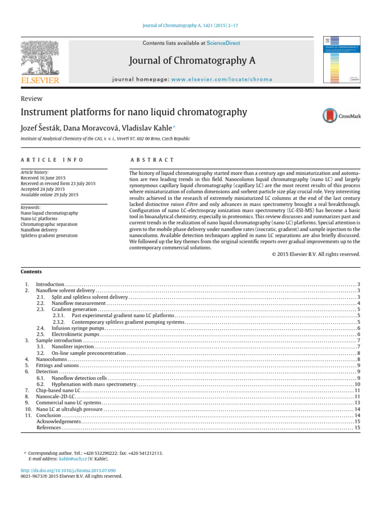 Nano LC Platforms in Bioanalysis | PDF | Chromatography | High ...