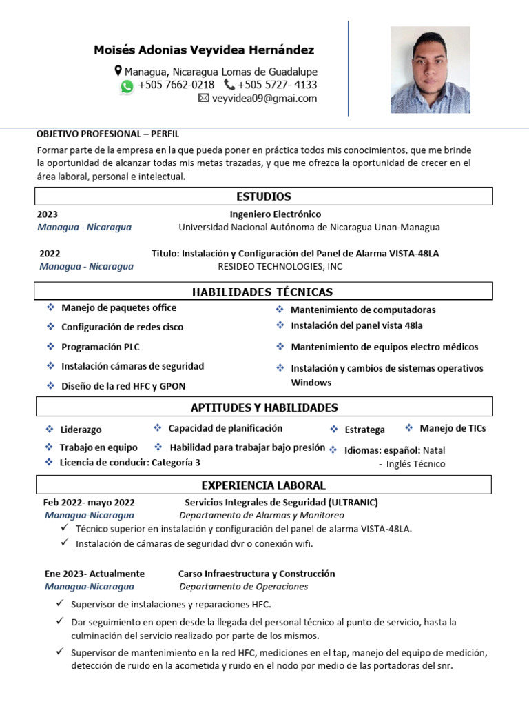 CV Actualizado Moises Veyvidea - 240517 - 123221 | PDF | Informática ...